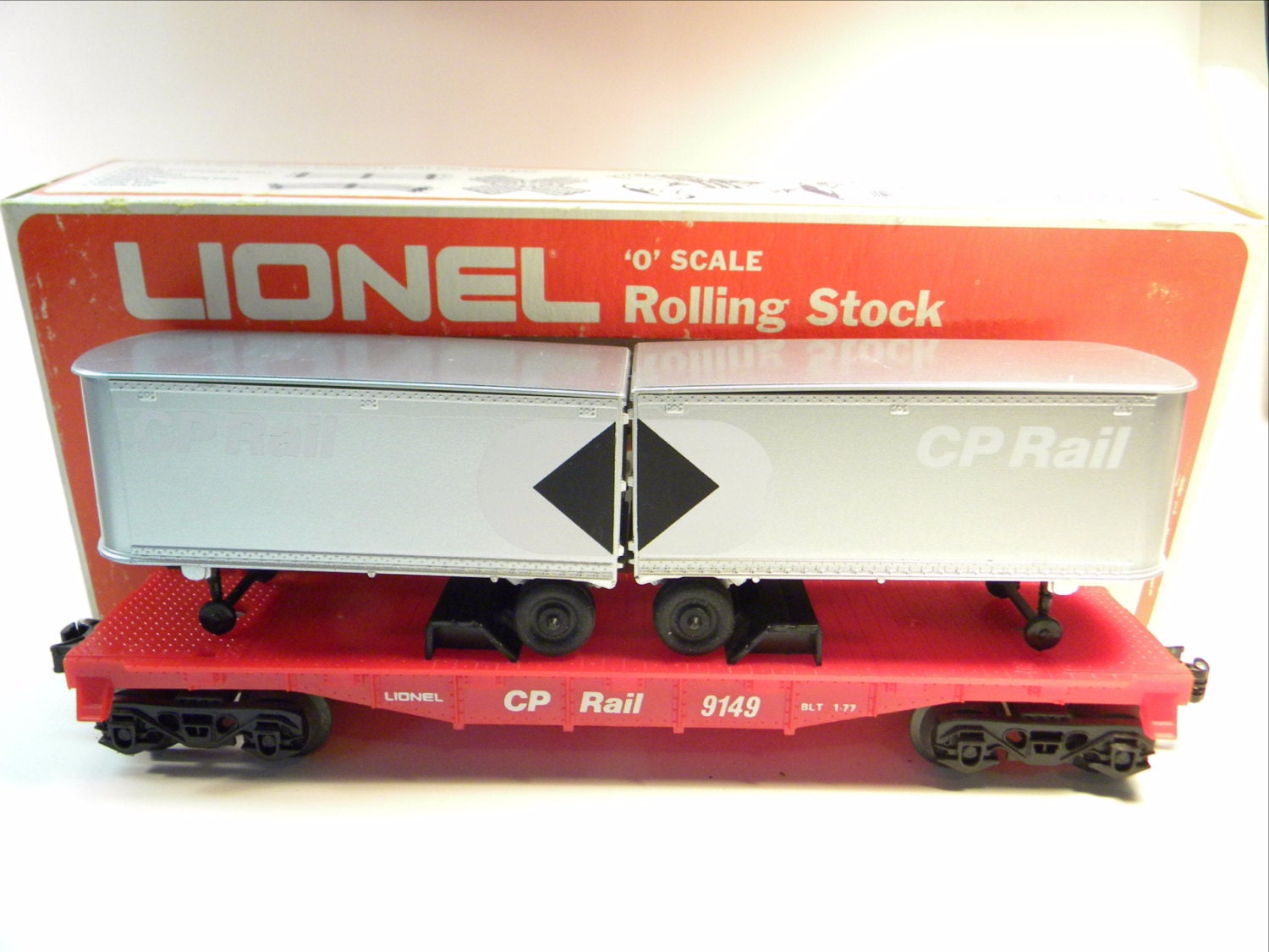 Lionel 9149 Canadian Pacific CP Rail Flat Car With Piggyback Vans O ...