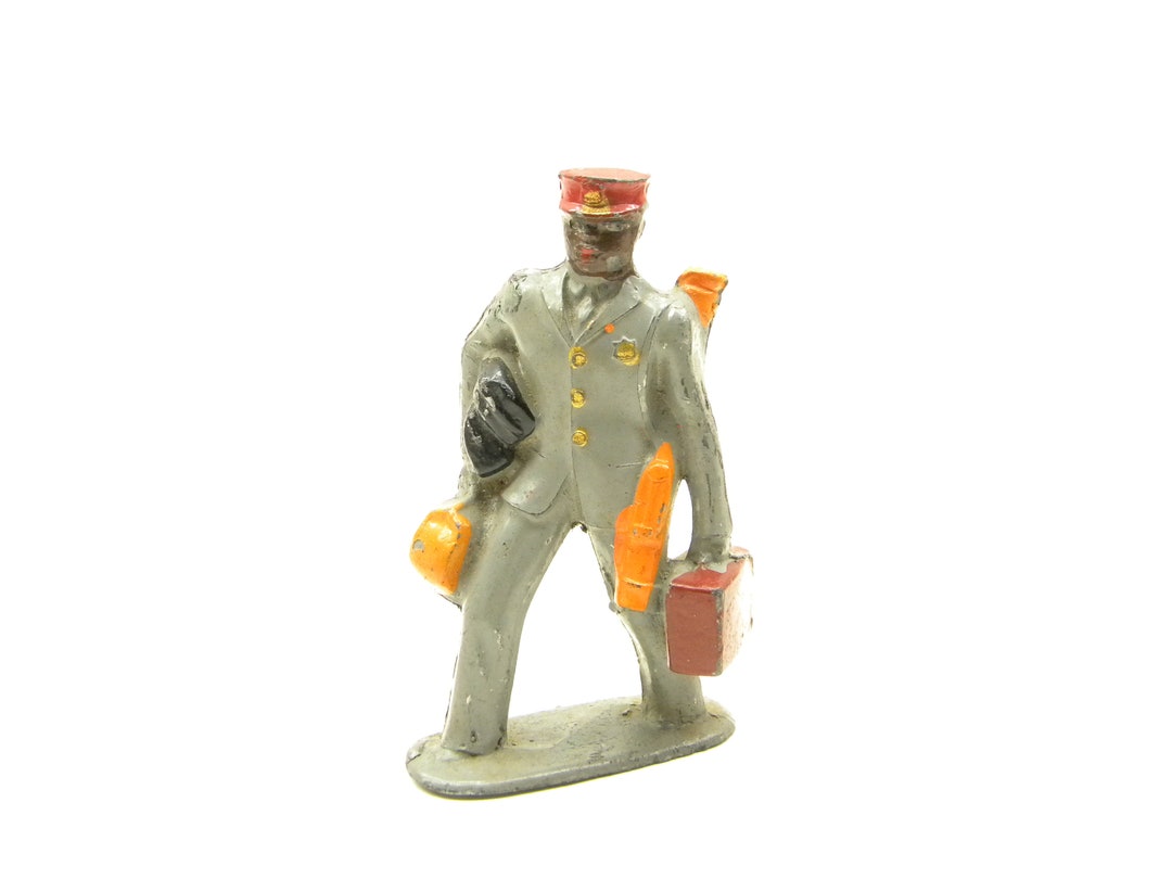 Vintage Barclay 614 Red Cap Porter With Luggage - Etsy