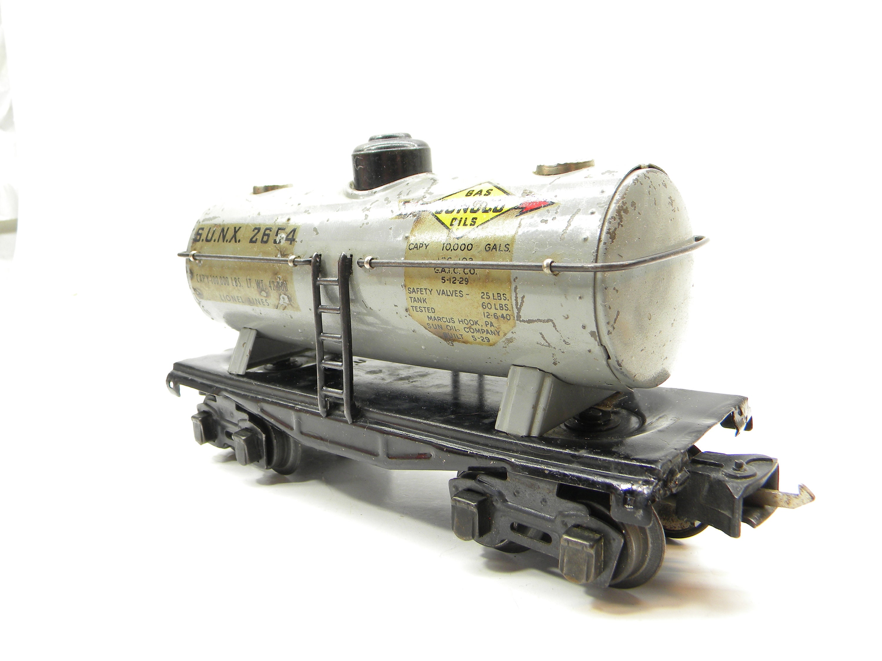 Lionel 2654 Sunoco Tank Car 1942 Only Model Vintage O Gauge Train - Etsy