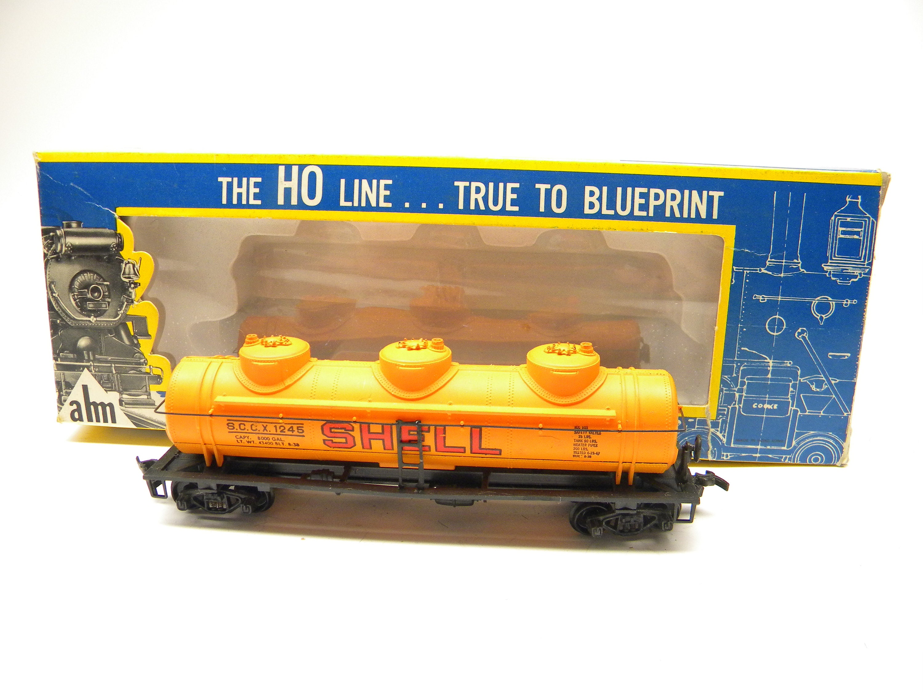 Miniature Toys Toys & Games HO Scale Shell Oil 3 Dome Tank Car #1245 by ...