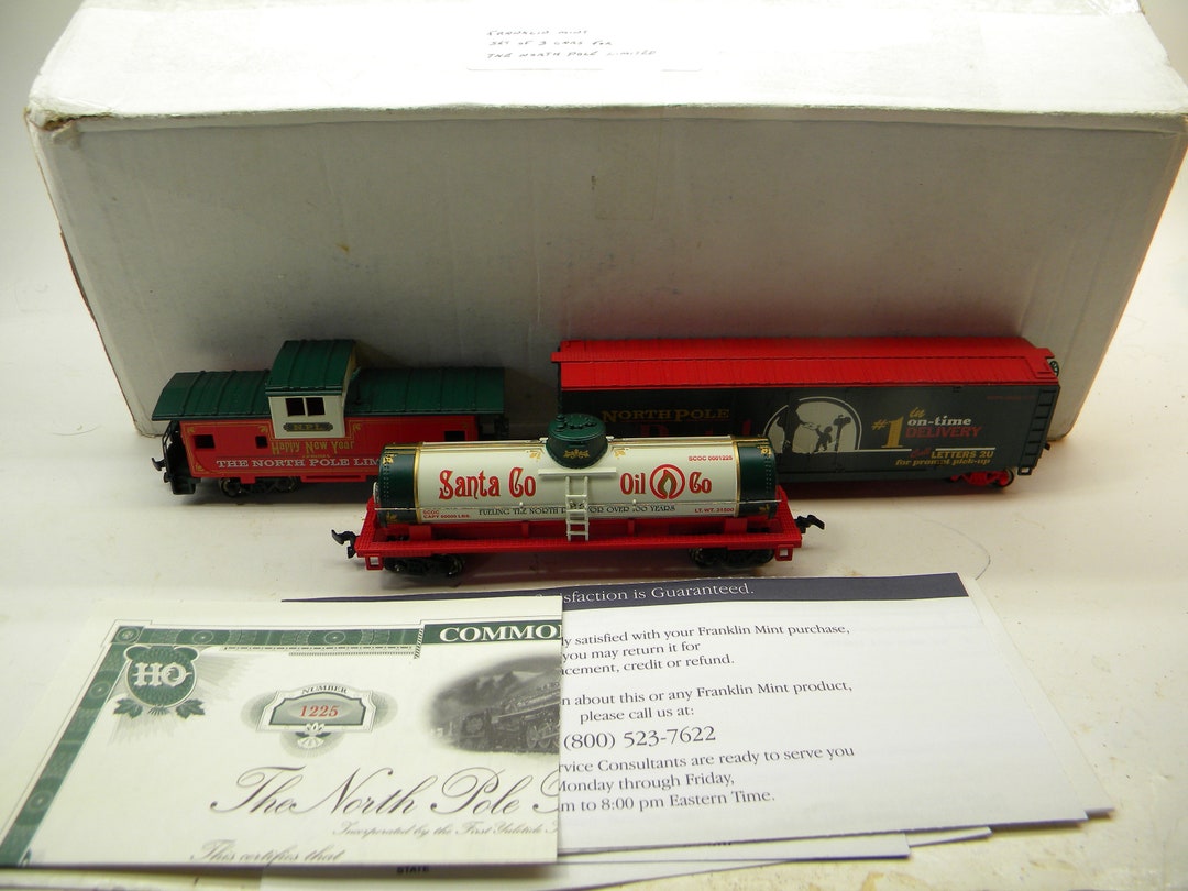 Franklin Mint B15XN40 the North Pole Limited Christmas Train 3 - Etsy