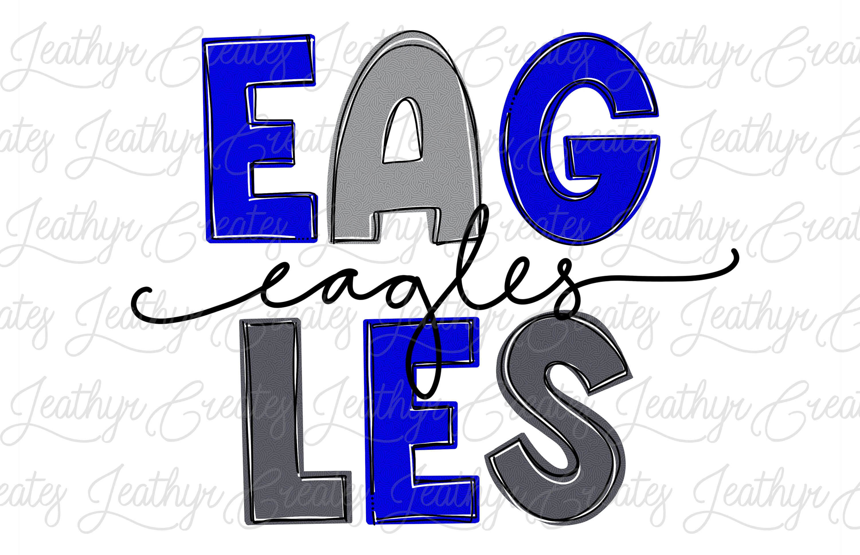 Eagles (royal Blue) - Sublimation, PNG, Clip Art, Digital Download ...