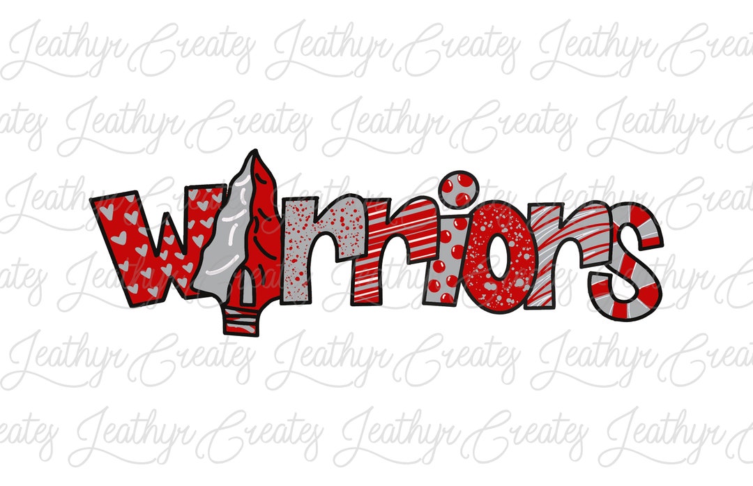 Warriors (red, Grey) - Sublimation, PNG, Clip Art, Digital Download ...