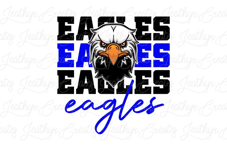 Eagles (royal Blue) - Sublimation, PNG, Clip Art, Digital Download ...