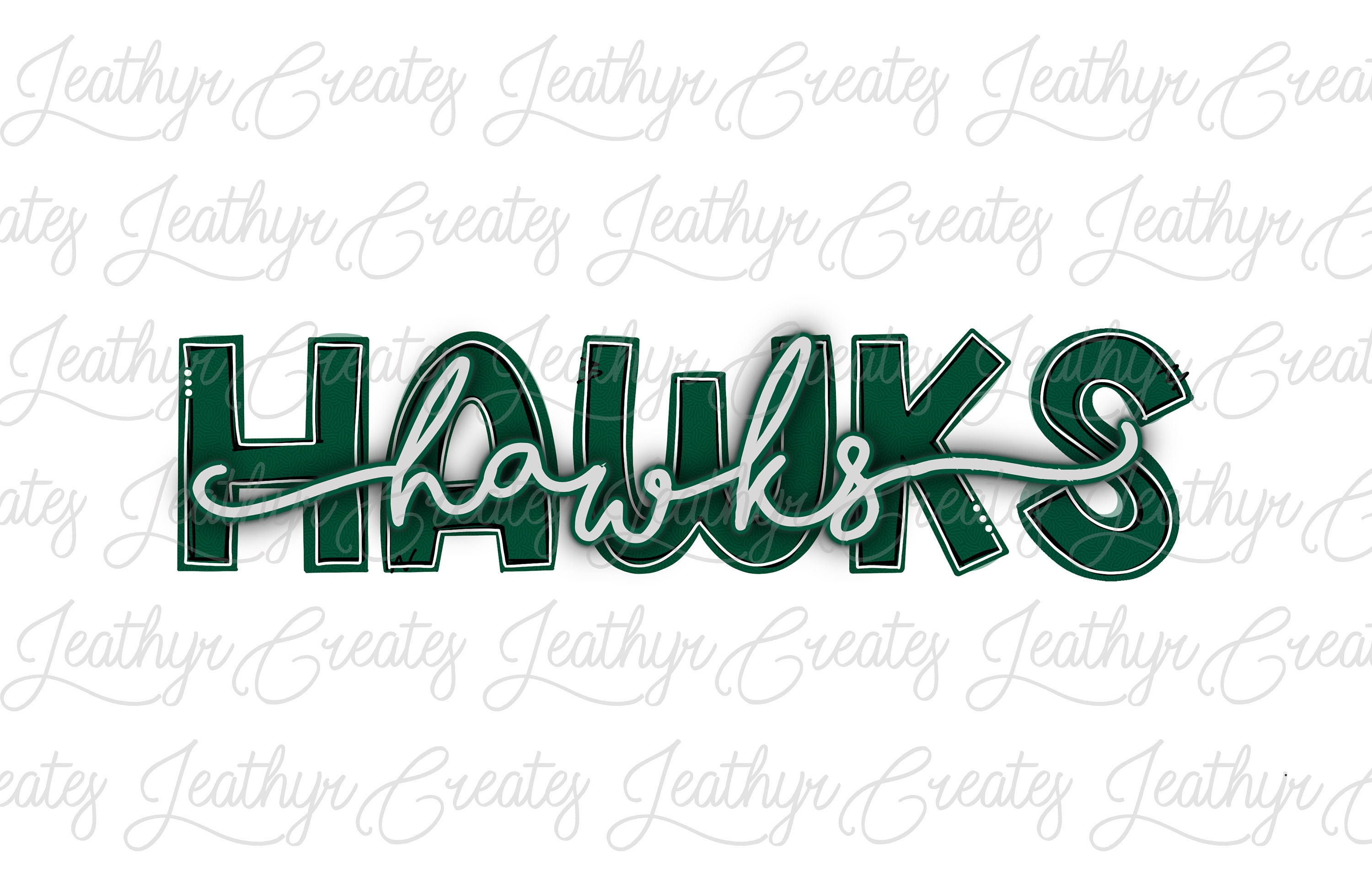 Hawks (green) - Sublimation, PNG, Clip Art, Digital Download ...