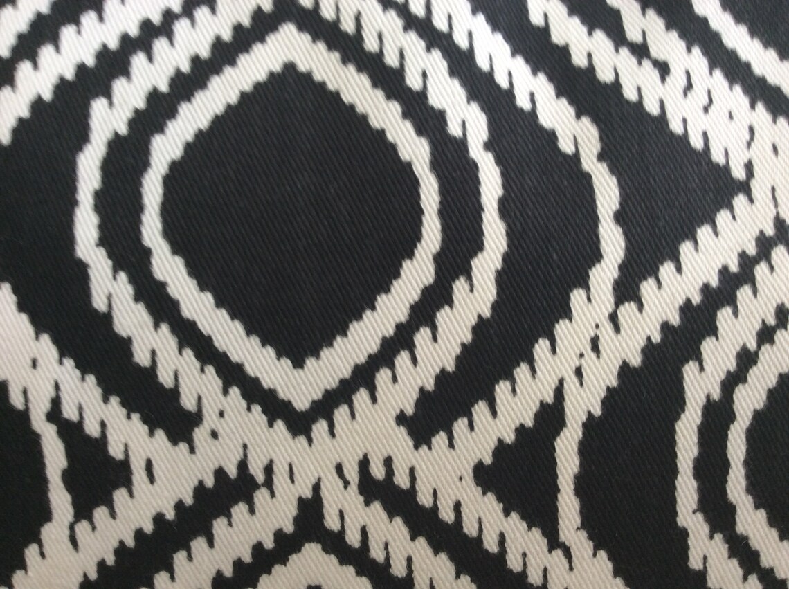 Two Designer Lumbar Pillows HGTV fish Eye Print Fabric | Etsy