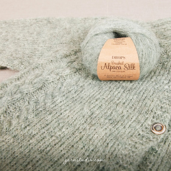 DROPS Brushed Alpaca Silk Yarn Alpaca 77% Silk 23 DROPS | Etsy