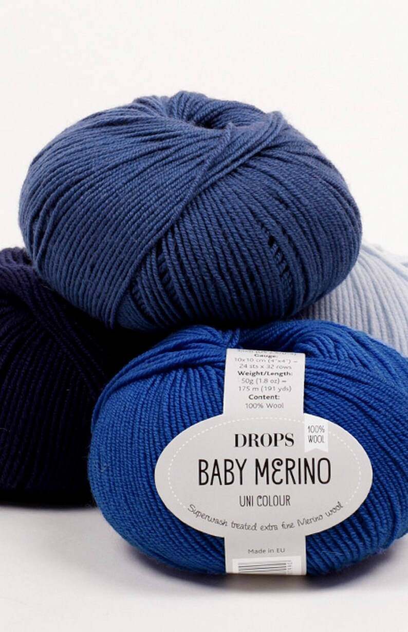 DROPS Baby Merino Superwash treated extra fine merino wool | Etsy