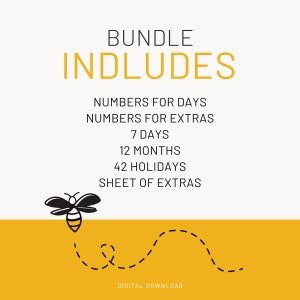 Bee Classroom Calendar Bundle: Teacher Academic Planner (digital ...