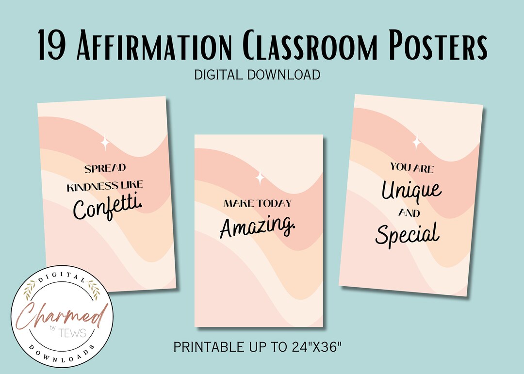Digital Download - Inspirational Quotes Poster Set for Elementary ...