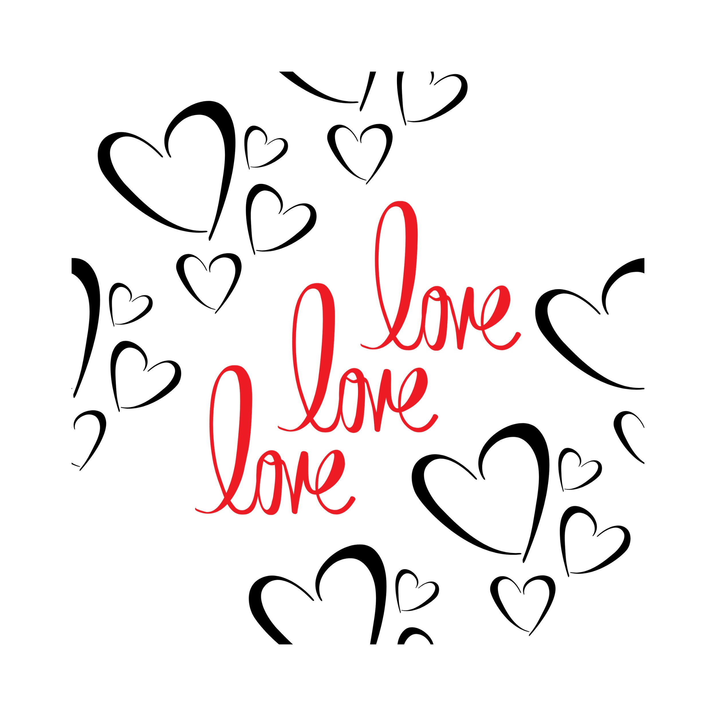 7 Super Cute Valentine's Day Heart Love Patterns Digital - Etsy