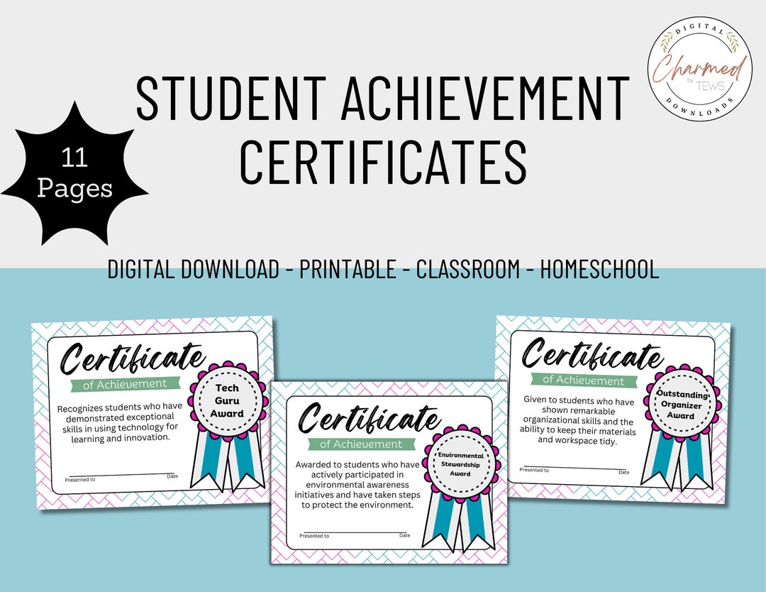 Elementary Achievement Awards: 11 Printable Student Honors! Perfect for ...