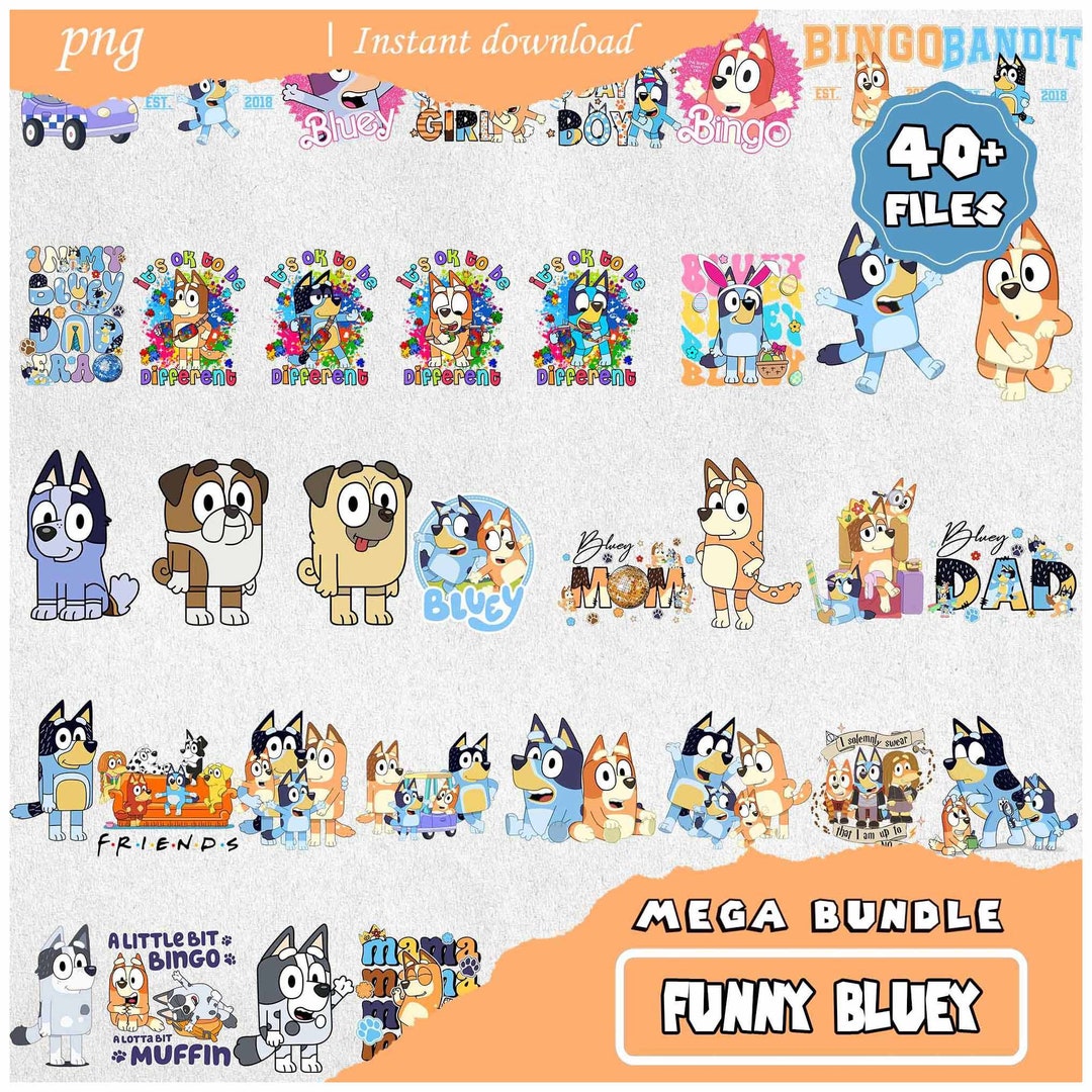 Bluey SVG Bundle, Bluey Cut Files for Cricut, Bluey Svg Clipart, Bluey ...