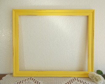 Yellow picture frame | Etsy