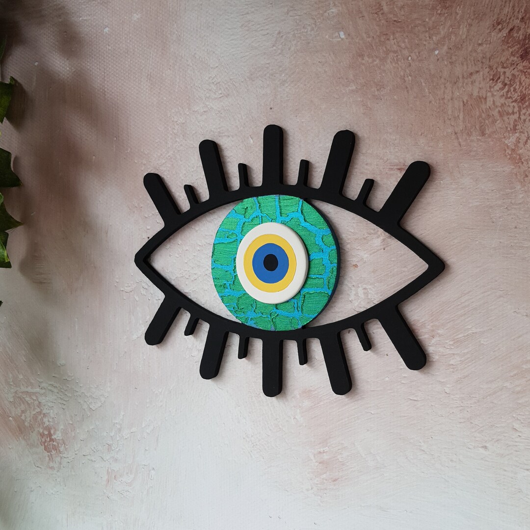 3D Wood Evil Eye Wall Decor: Modern Home Blessing Art - Etsy