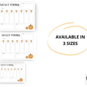 Pumpkin/fall Weekly Planner Printable / Bullet Journal Layout / PDF - Etsy