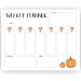 Pumpkin/fall Weekly Planner Printable / Bullet Journal Layout / PDF - Etsy
