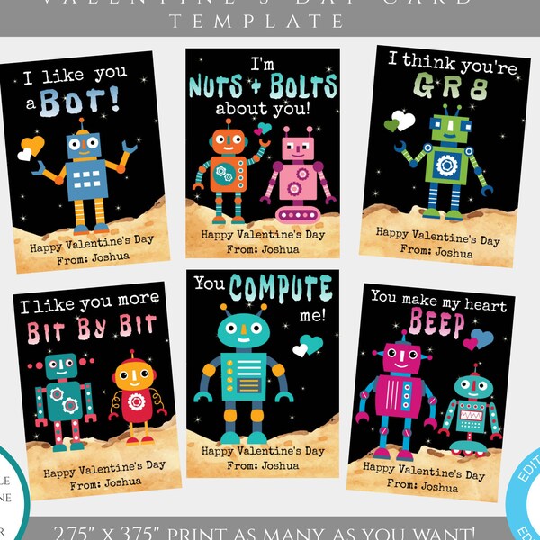 Robot Greetings Card - Etsy