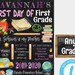 Back to School Template for Girl - Any Age, Editable First Day of ...