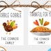 Thanksgiving Treat Gift Tag Template, Printable Turkey Gift Tag ...