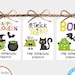 Monster Halloween Gift Tag Template Set Printable Trunk or | Etsy