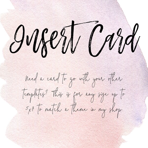 Birthday Card Insert Template - Etsy