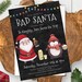 Bad Santa Christmas Party Invitation Template, Editable Template ...