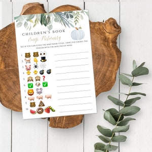 Children's Book Emoji Game Template, Story Book Emoji Game Little ...