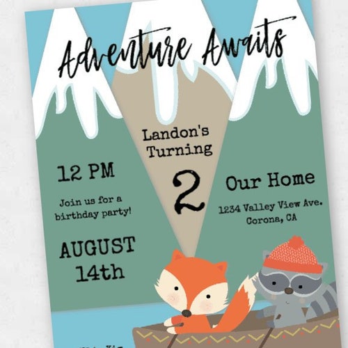 Adventure Birthday Invitation INSTANT DOWNLOAD Printable - Etsy Canada