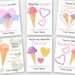 Ice Cream Valentines Day Card Template, Ice Cream Valentines Cards for ...