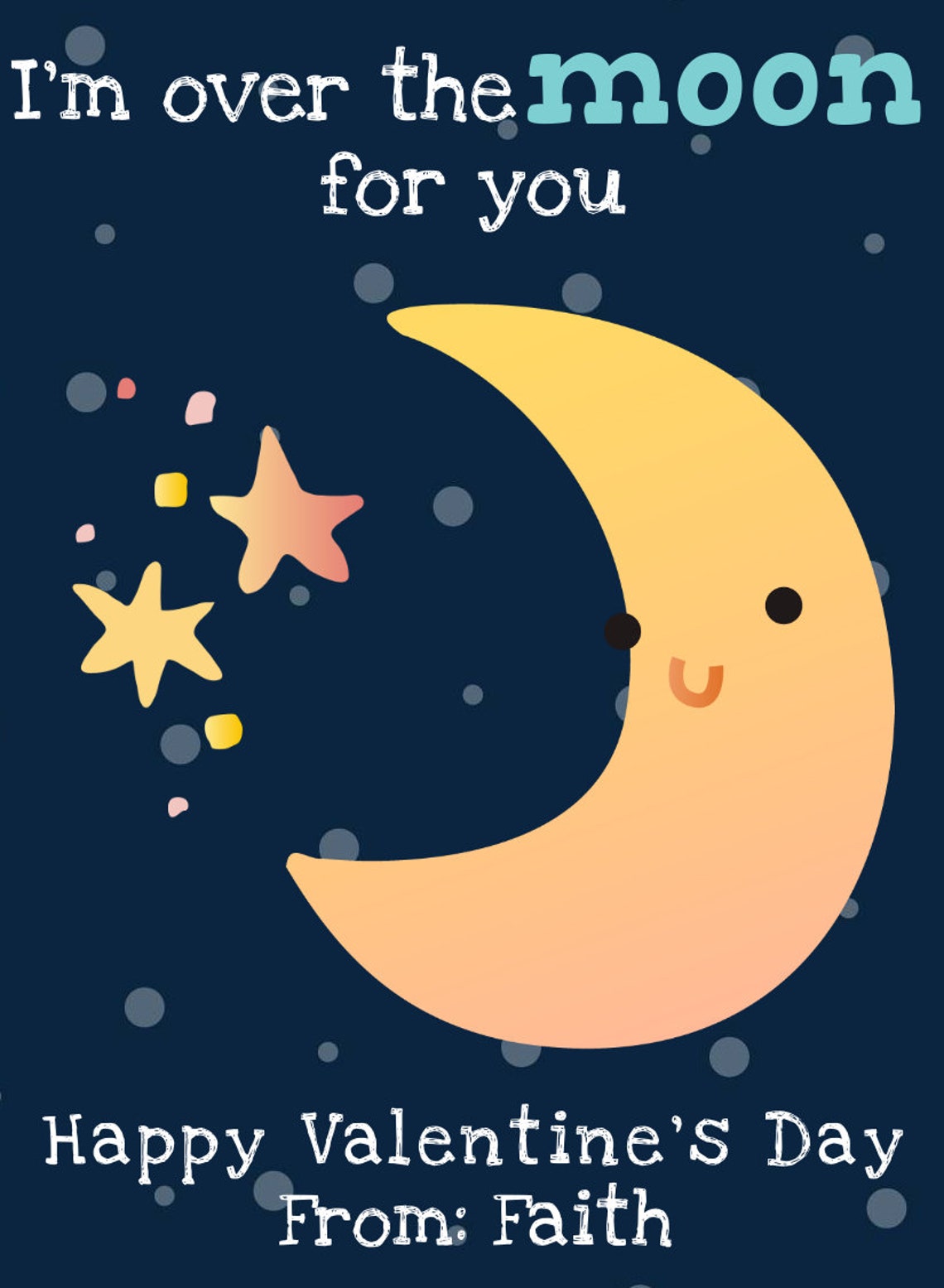 Planet Valentines Day Card Template, Space Valentines Cards for Kids ...