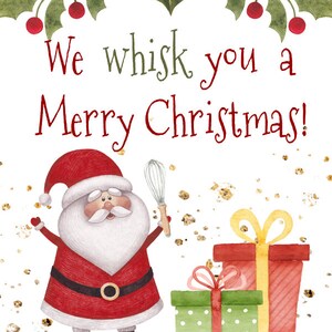We Whisk You A Merry Christmas Favor Tag Template, Baked Gift Tag ...