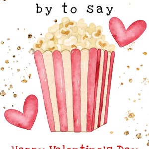 Popcorn Valentines Day Card Template, Printable Popcorn Valentines ...