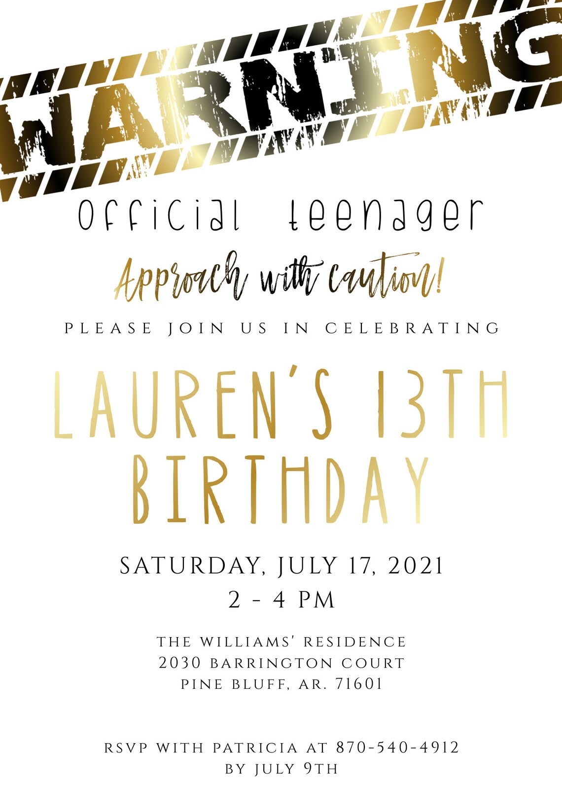 Birthday Party Invitation Template Teenager Birthday Invite | Etsy