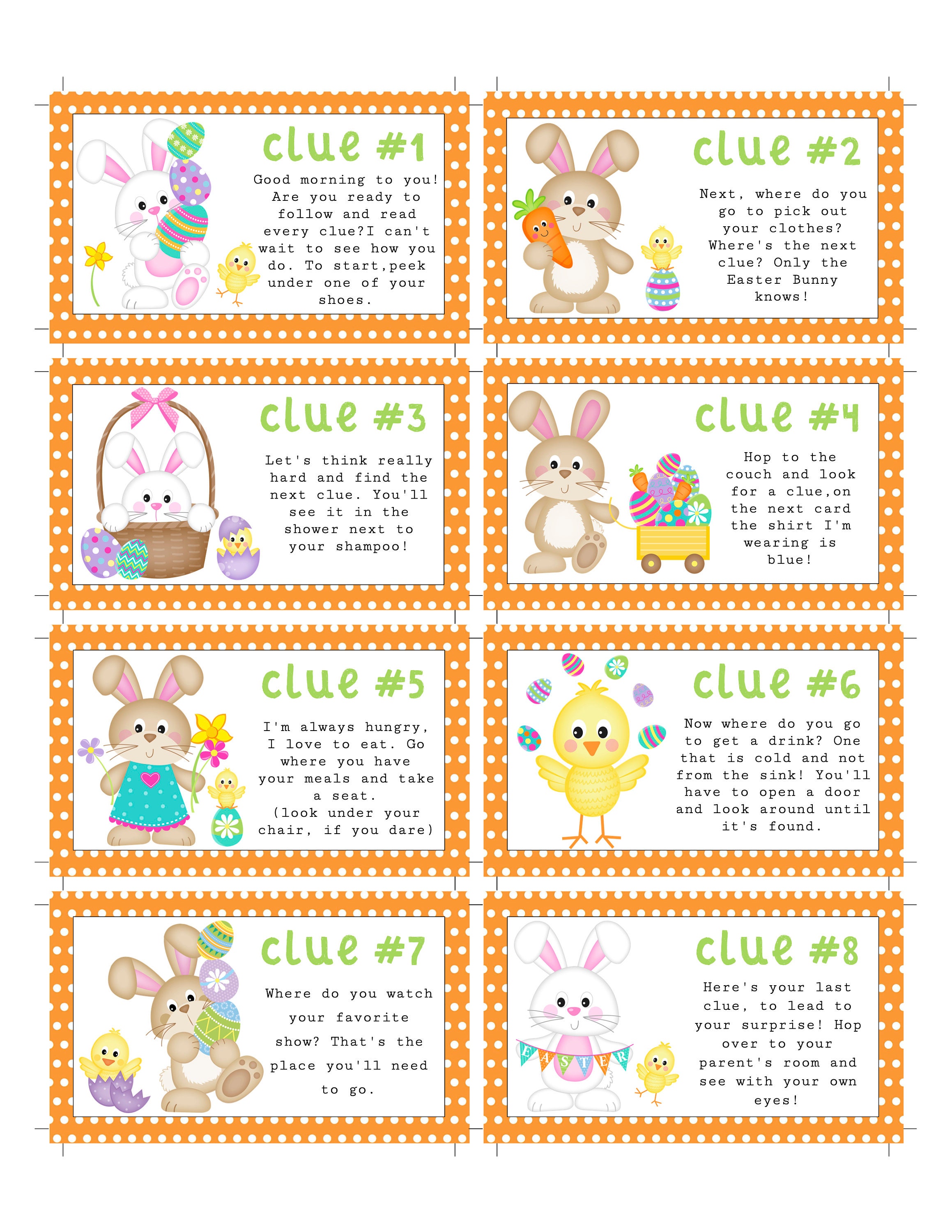 Easter Scavenger Hunt Game Template Kids Easter Treasure Hunt Etsy UK