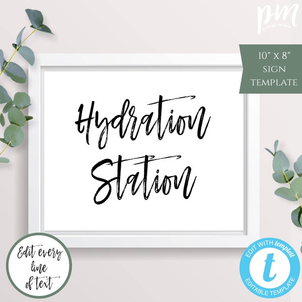 Hydration Station Wedding Sign - Etsy