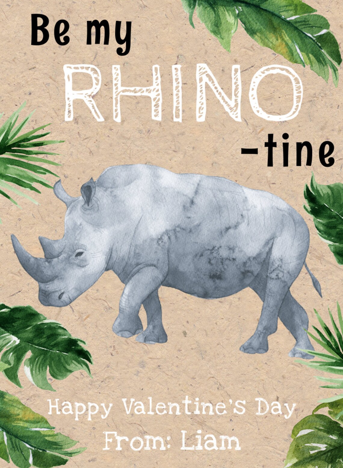 Safari Valentines Day Card Template Safari Valentines Cards | Etsy