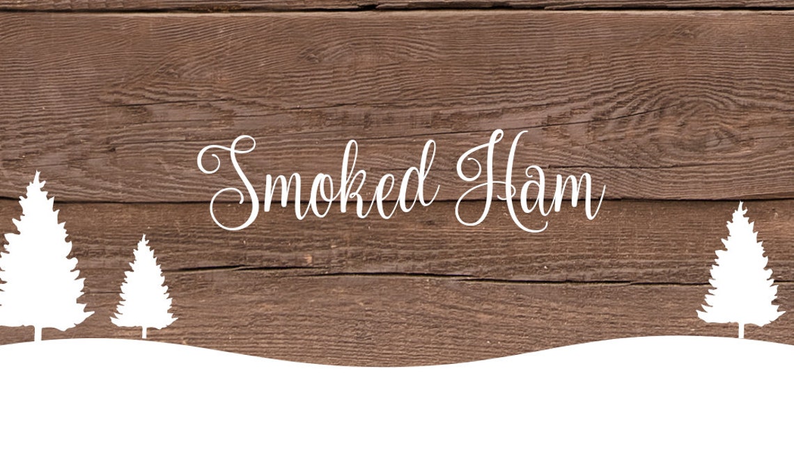 Holiday Party Buffet Cards Rustic Christmas Food Tent Card | Etsy