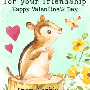Woodland Animal Valentines Day Card Template, Forest Animal Valentines ...