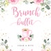 Pink Floral Brunch Buffet Sign Template, Printable A Baby is Brewing ...