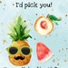 Pineapple Valentines Cards for Kids, Tropical Valentines Cards for ...