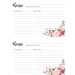 Pink Floral Recipe Card Template, Bridal Shower Activity, Printable ...