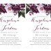 Purple Floral Wedding Program Template, Printable Plum Floral Program ...