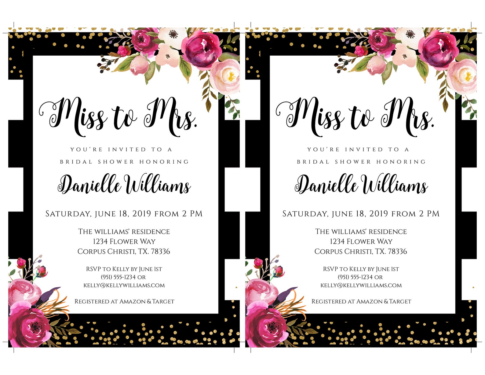 From Miss to Mrs Invitation, Bride to Be Invitation Template, Editable ...