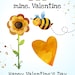 Bee Valentines Day Card Template, Honey Bee Valentine Card for Kids ...