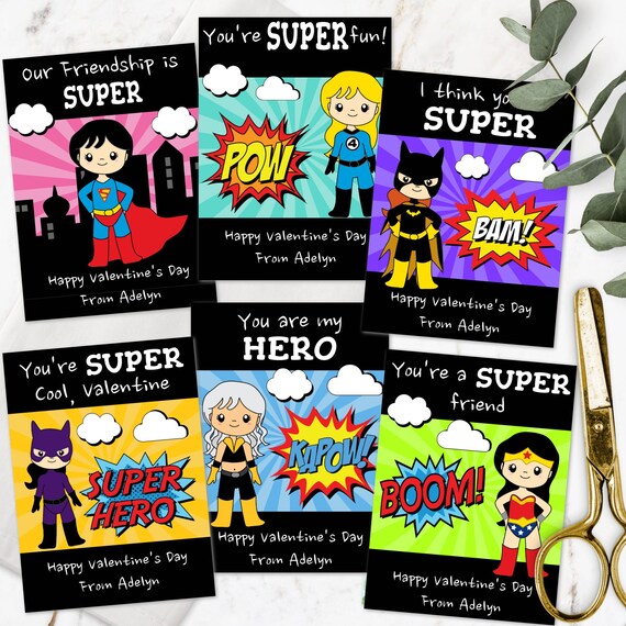 Valentines Superhero Template Printable The Avengers Super Hero