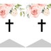 Pink Floral God Bless Banner Template, Bunting Flag Banner, Baptism ...
