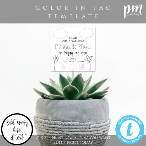 End of the Year Teacher Gift Tag Template Appreciation Gift - Etsy