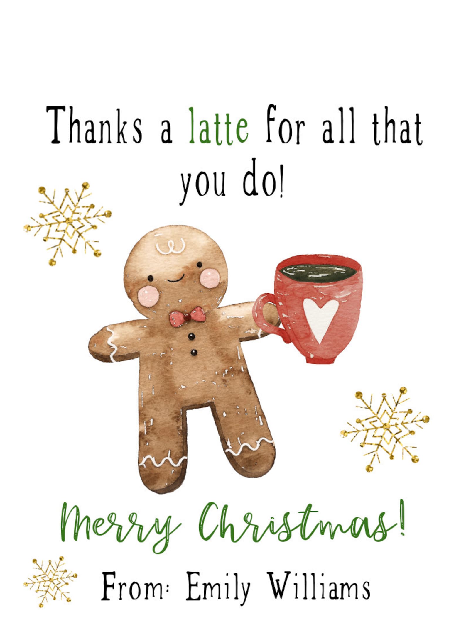 Printable Christmas Gift Tag Template for Teacher Merry | Etsy