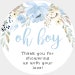 Blue Floral Baby Shower Gift Tag Template Set for Boy, Printable Gift ...